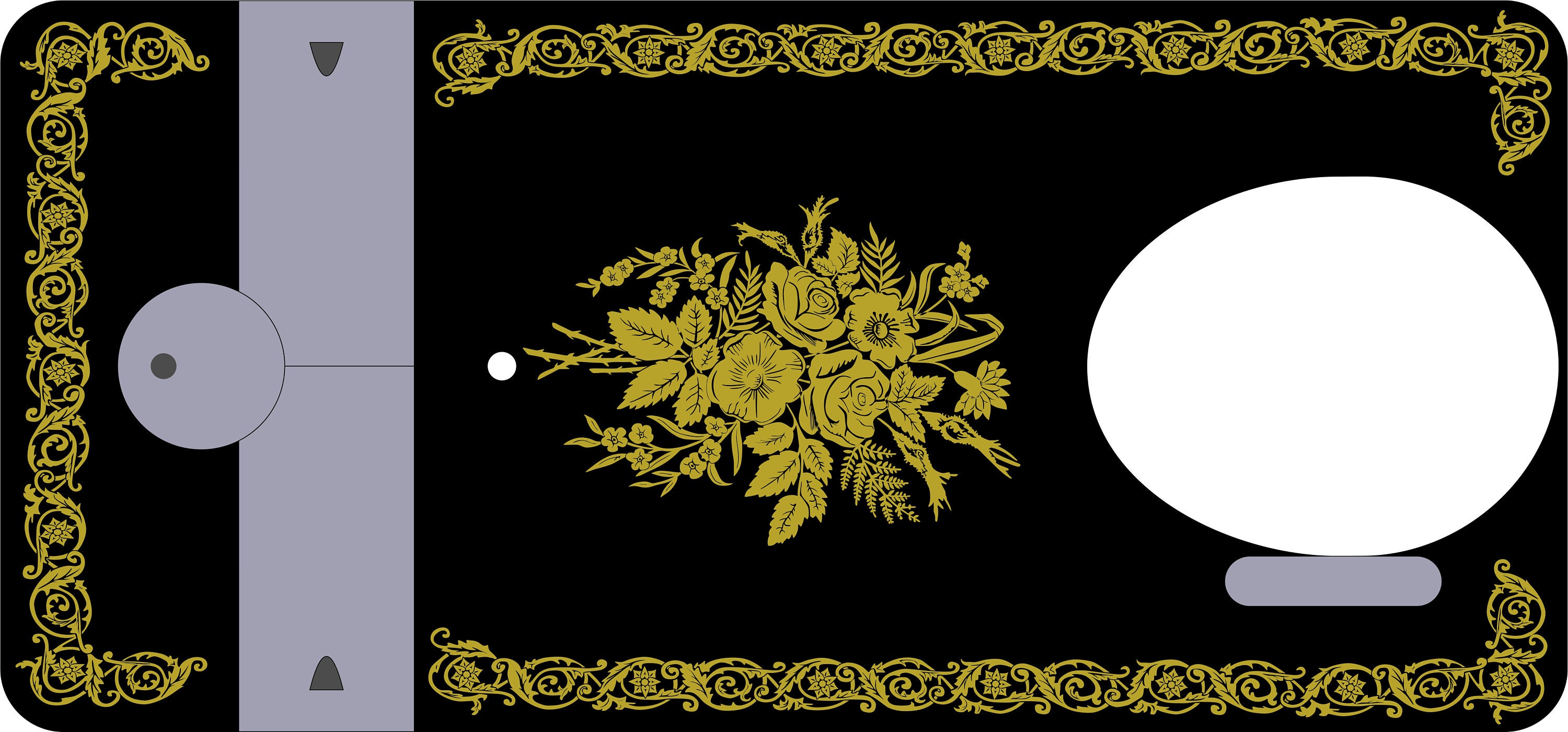 Autocollants pour machine à coudre Singer VS2 'Scrolls and - Etsy Canada