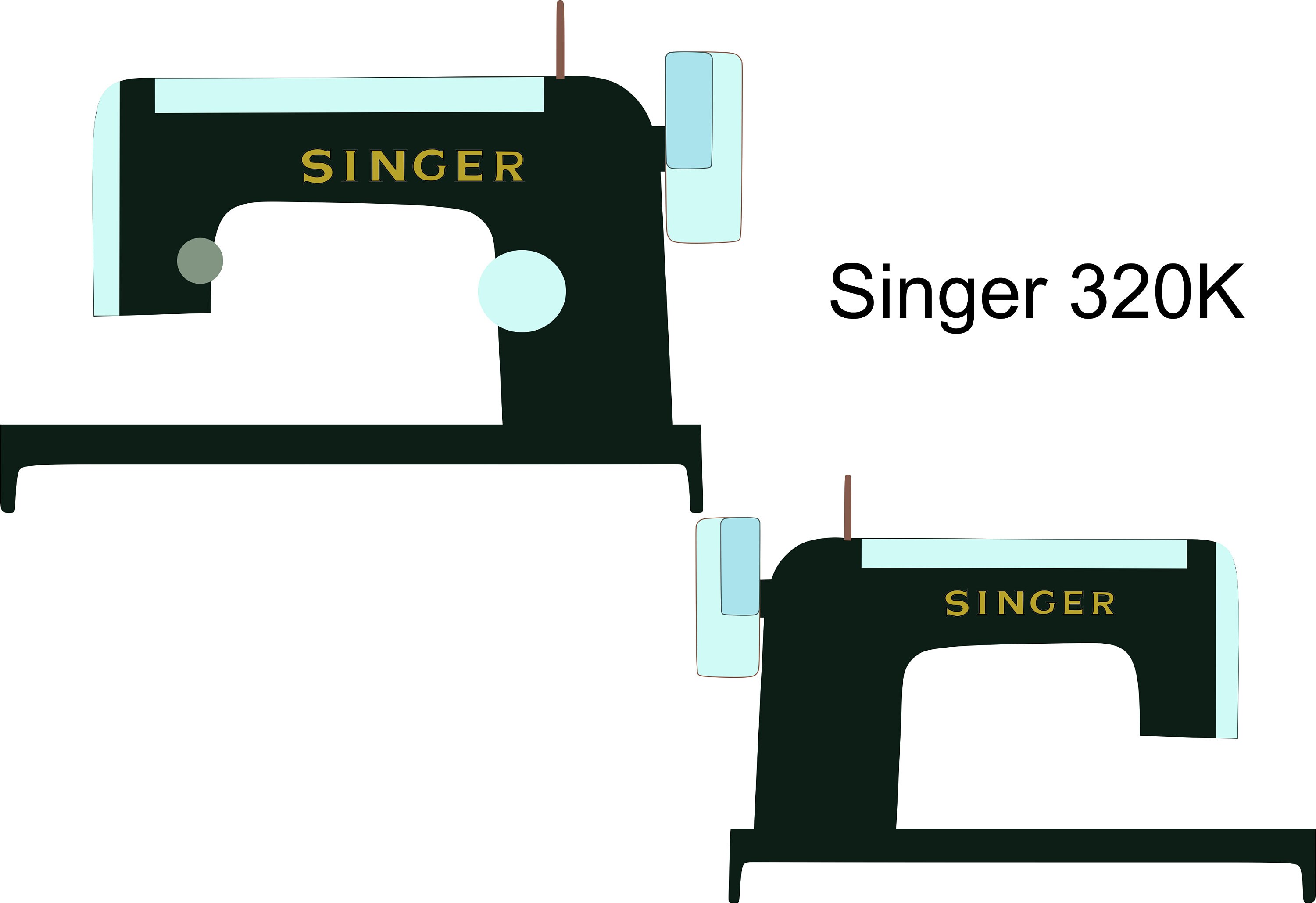 Singer 320K Sewing Machine Sewing Machine Waterslide Decals - Etsy ...