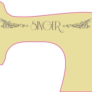 Custom Singer 95K Series Floral and Filigree Decals Industrial Sewing ...