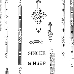 Singer 221K Featherweight Sewing Machine Waterslide Decals BLACK - Etsy