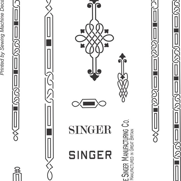 Singer Sewing Decals Svg - Etsy