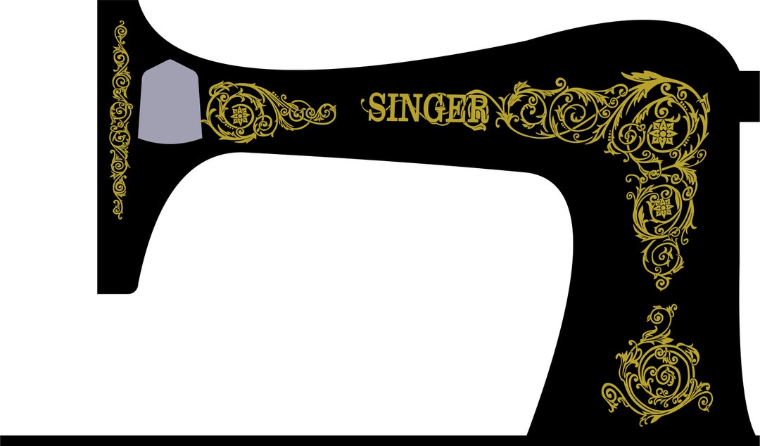 Singer VS2 'scrolls and Roses' Sewing Machine Waterslide Decals - Etsy ...