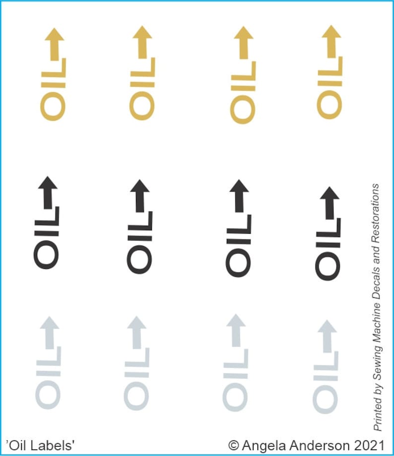 Sewing Machine 'oil' Waterslide Decals - Etsy