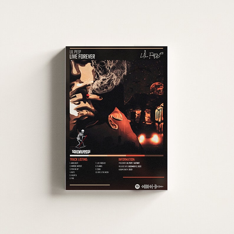 LIL PEEP - Live Forever Music Album Poster sold by Korean Yellow | SKU ...