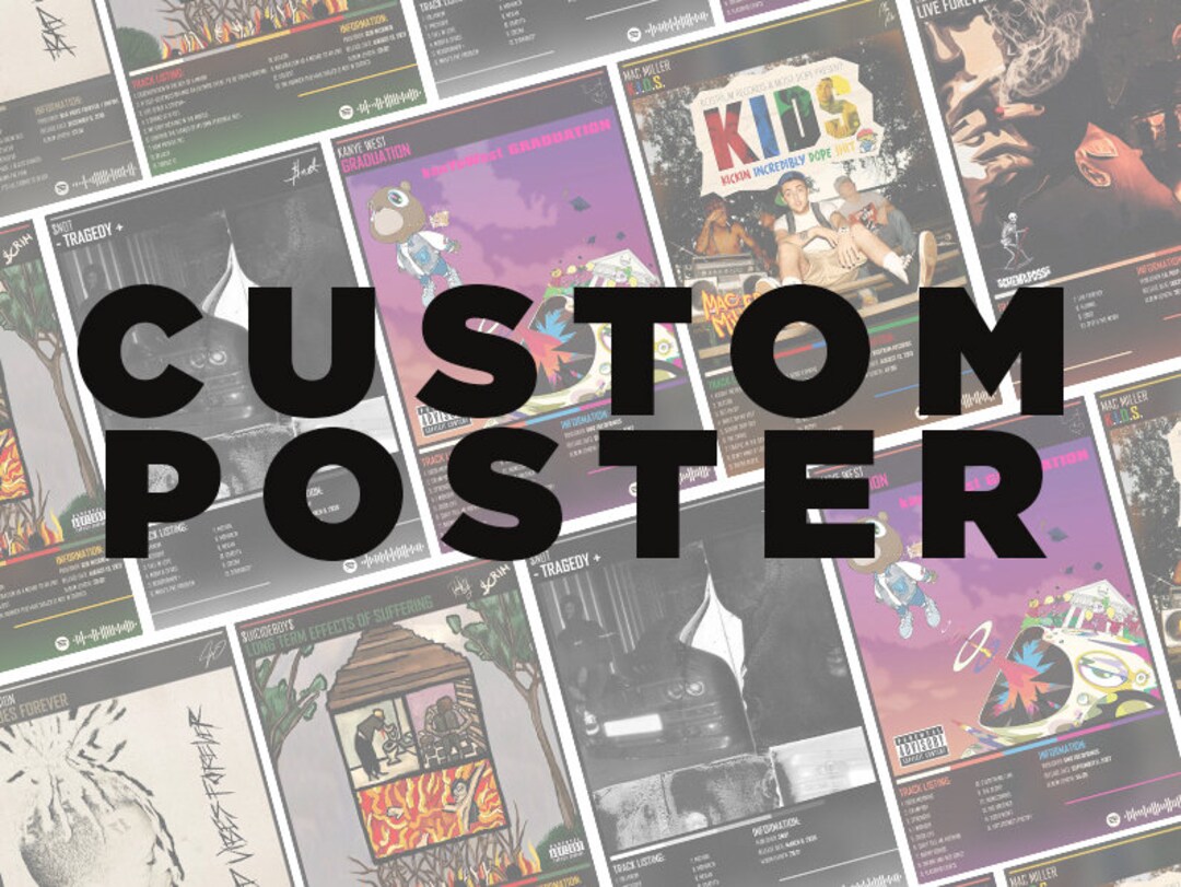 CUSTOM Music Album Poster - Music Album - Digital Print - Music Print ...