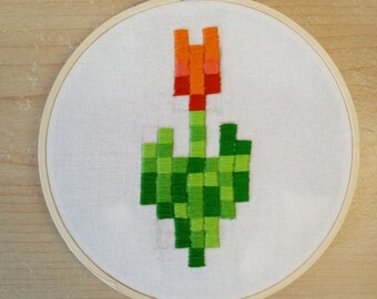 Minecraft Allium Flower Embroidery - Etsy