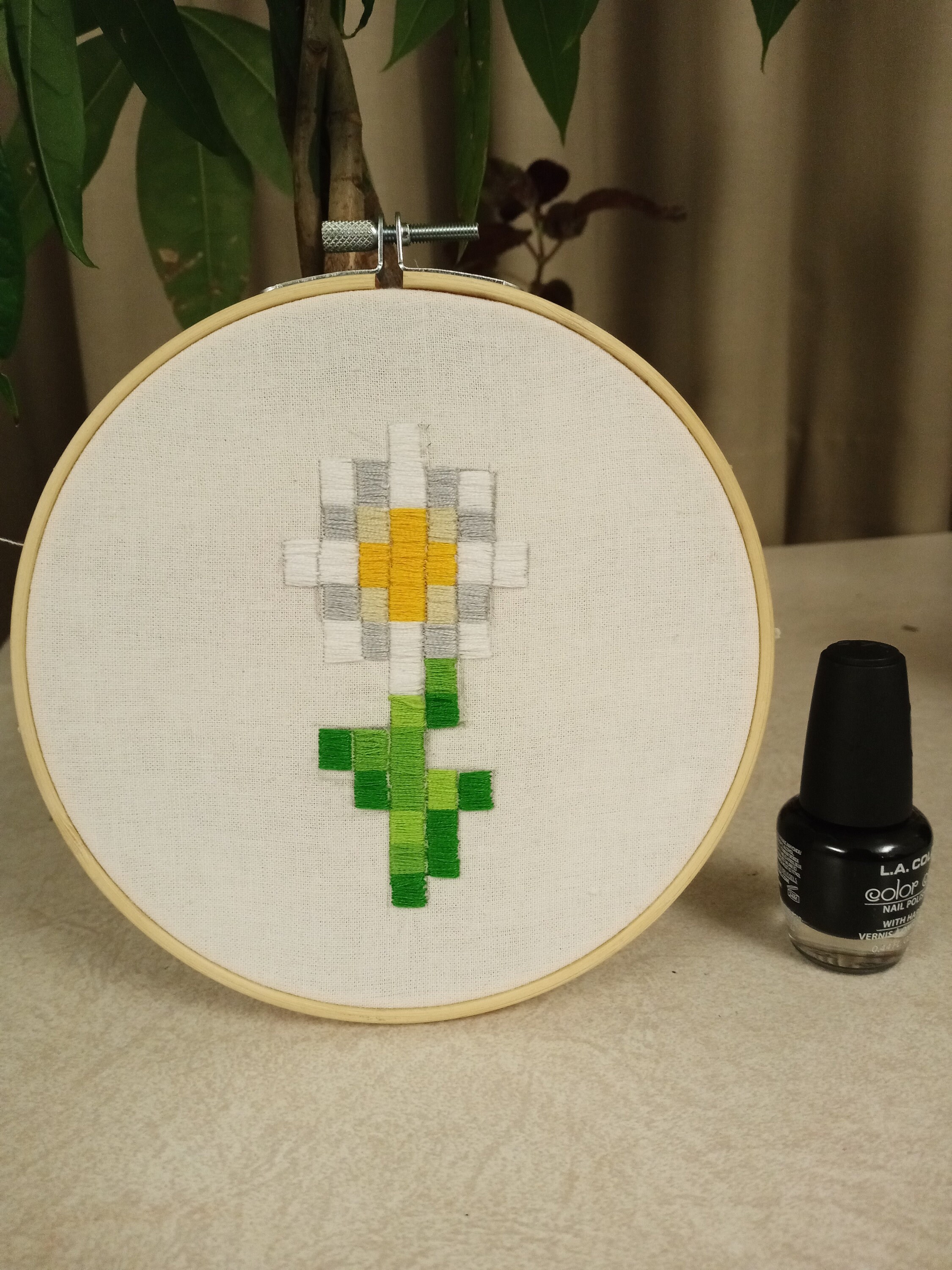 Minecraft Daisy Flower Embroidery - Etsy