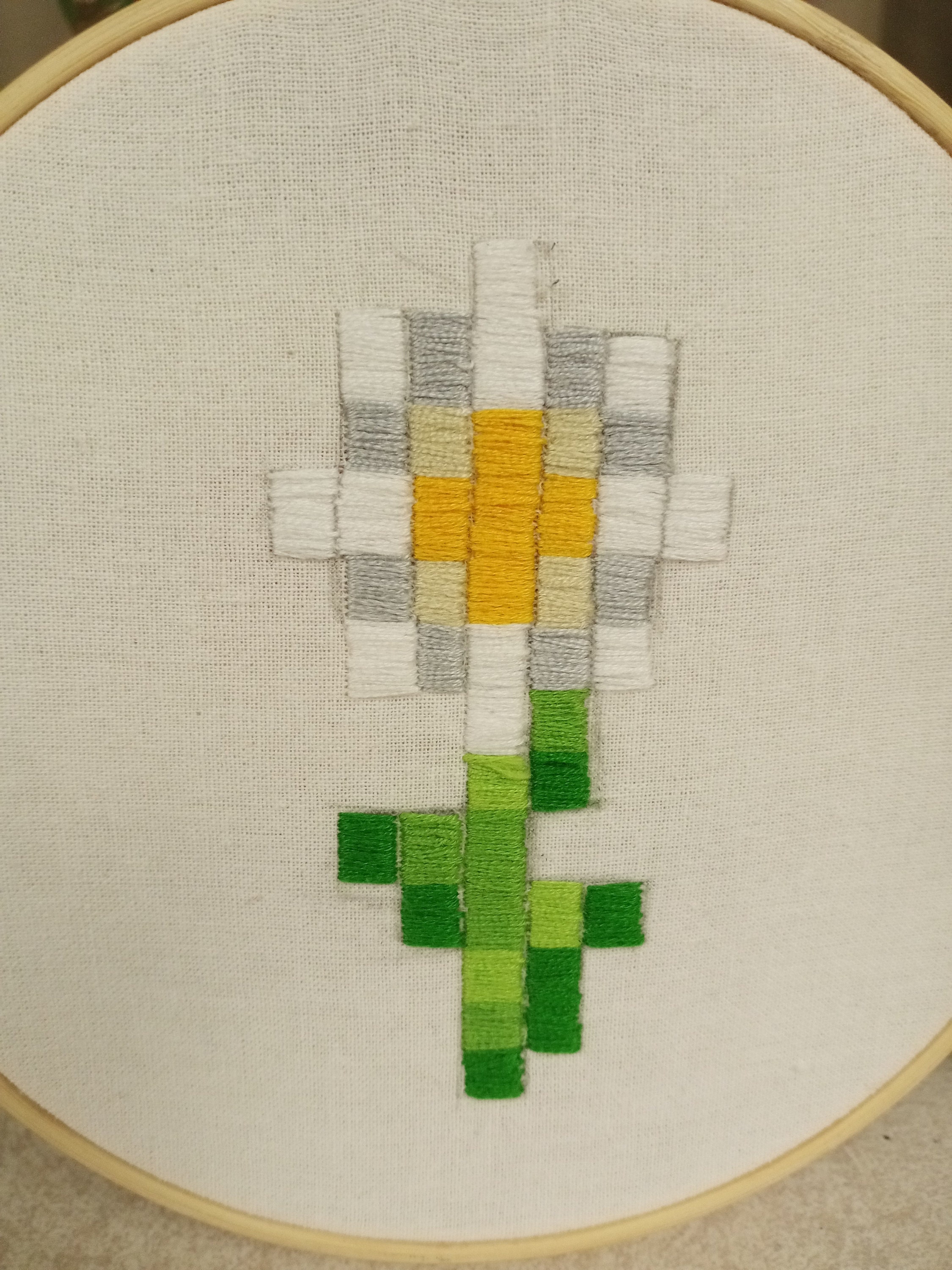Minecraft Daisy Flower Embroidery - Etsy