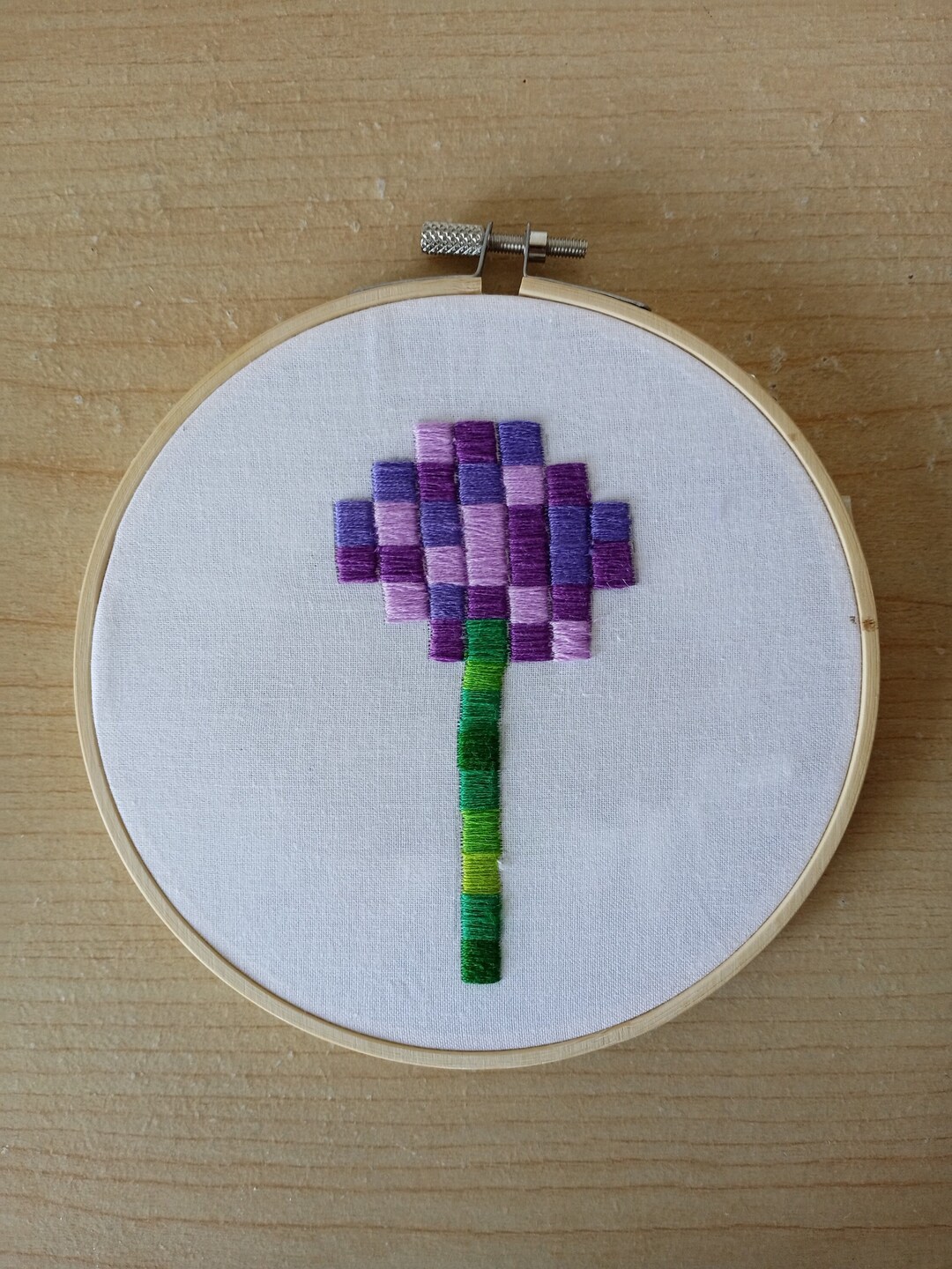 Minecraft Allium Flower Embroidery - Etsy