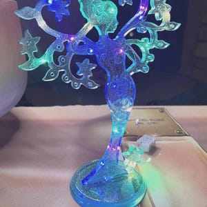 Light up Jewelry Tree Customizable Colors Holds Earrings and Necklaces ...