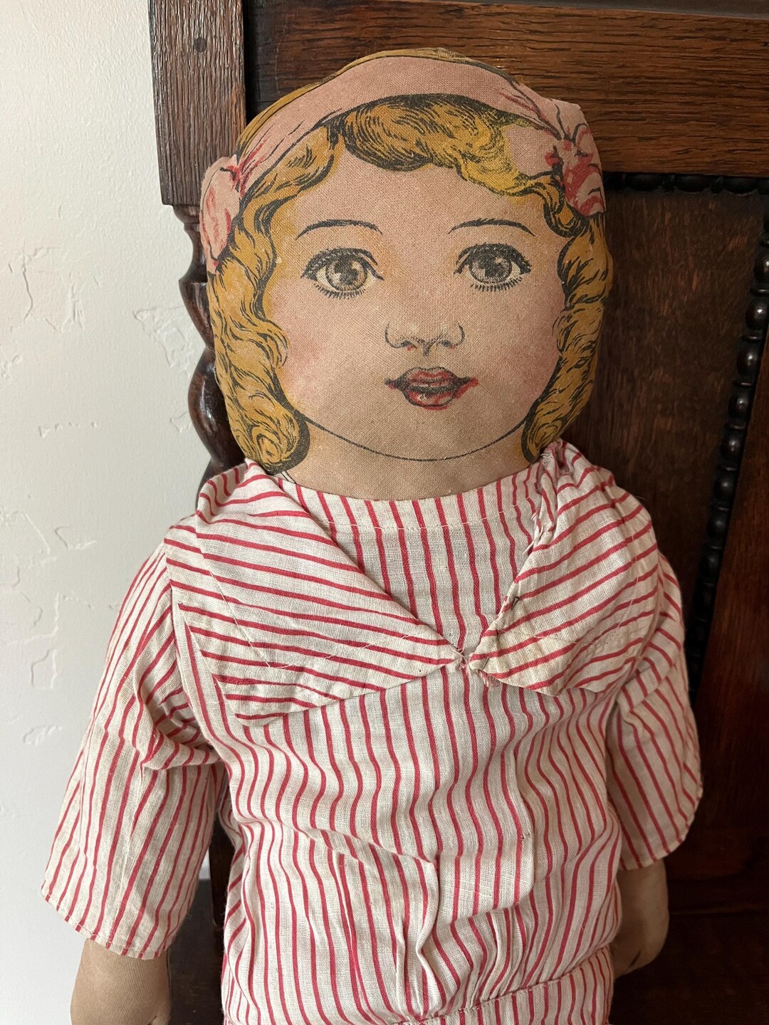 Handmade Early 1920s Flapper Girl Rag Doll With Original Dress - Etsy