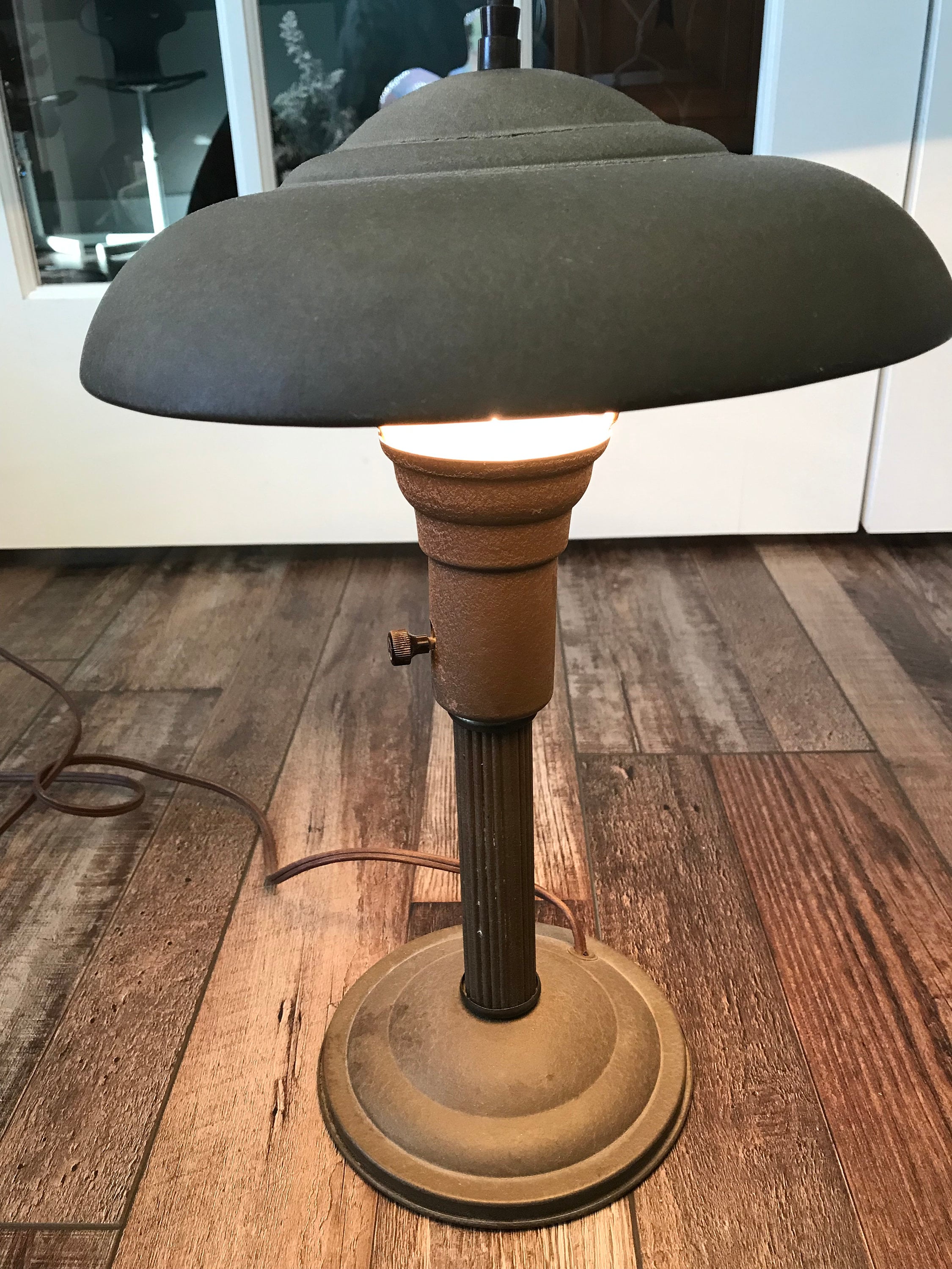 1940s Art Deco Metal Lamp With Swing Shade - Etsy