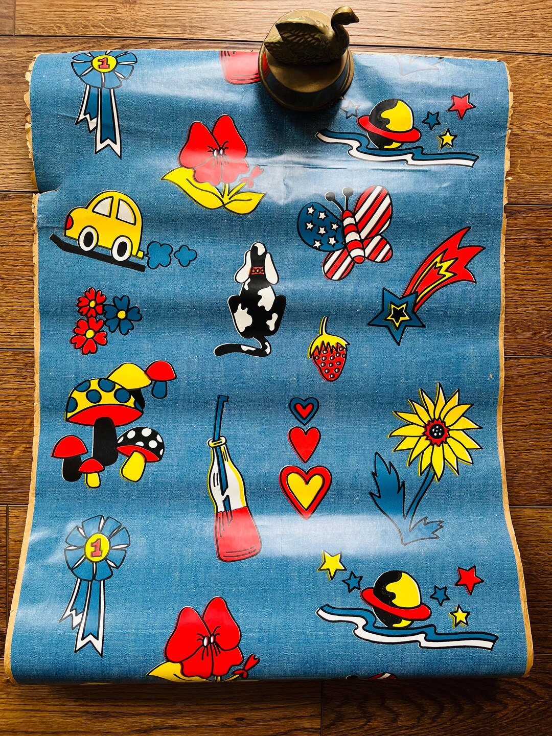 1960s Roll of Contact Paper Cabinet Liner Paper Adorn Self Adhesive ...