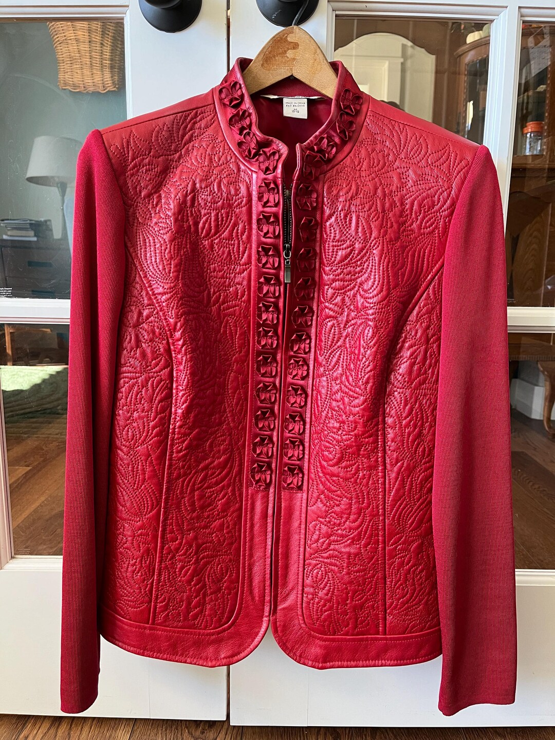 Vintage Red Leather Jacket Nygard Collection Size Medium 10-12 - Etsy