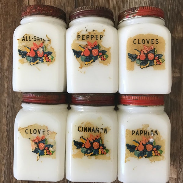 Vintage Spice Jars - Etsy