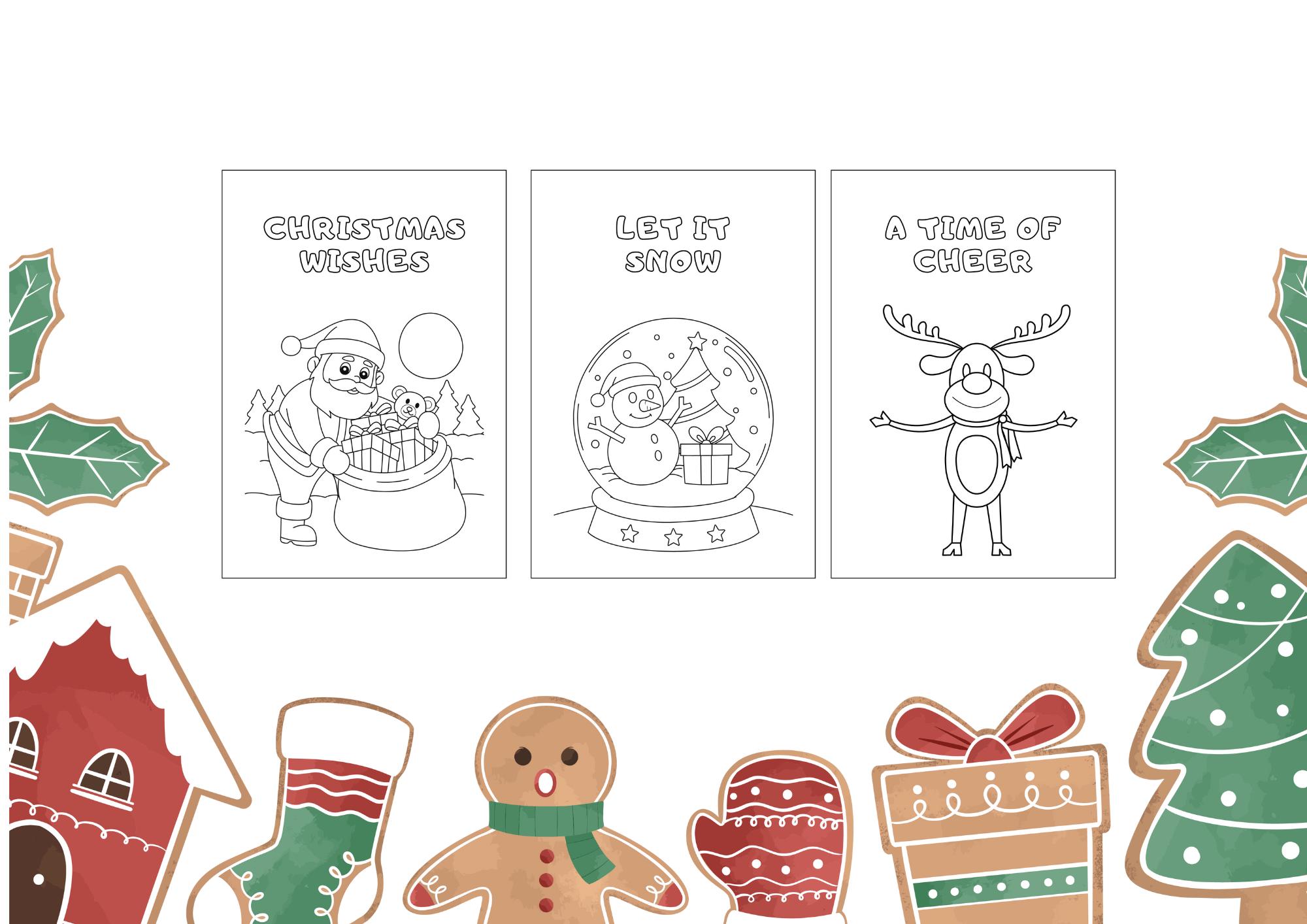 Editable Christmas Kids Colouring Book Digital Download, Customise ...