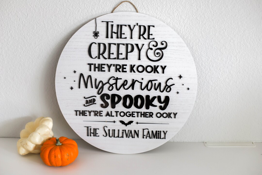 The Addams Family Personalized Halloween Sign | Personalized Family ...