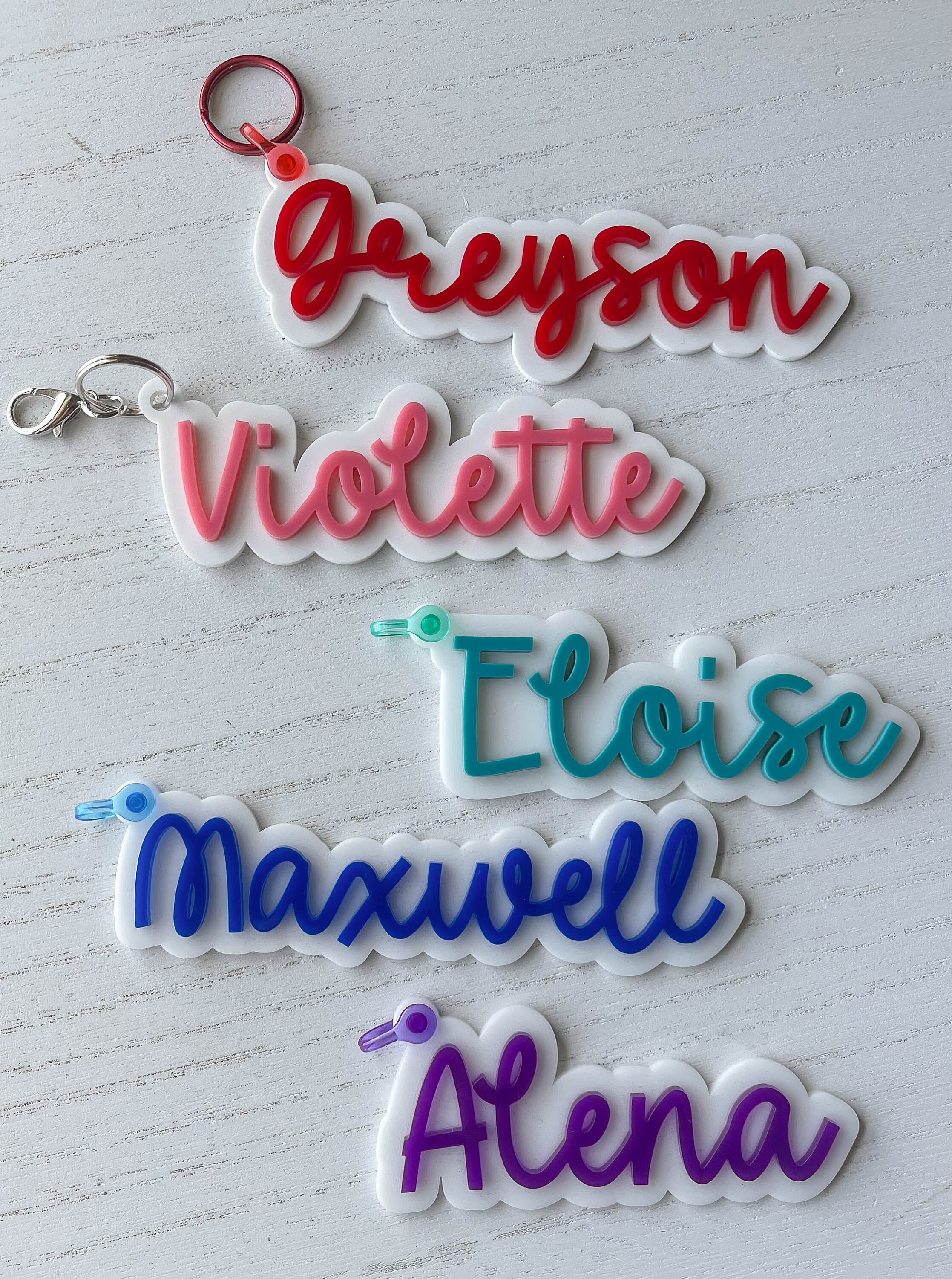 Custom Backpack Name Keychain | 3D Name Tag | Backpack Name Tag ...