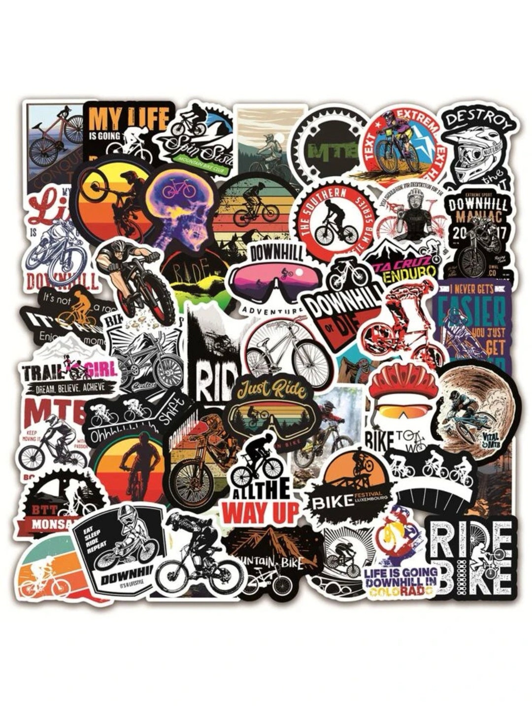 10-30 Pack Biker Motorcycle Style Stickers Fun Decals for - Etsy Canada