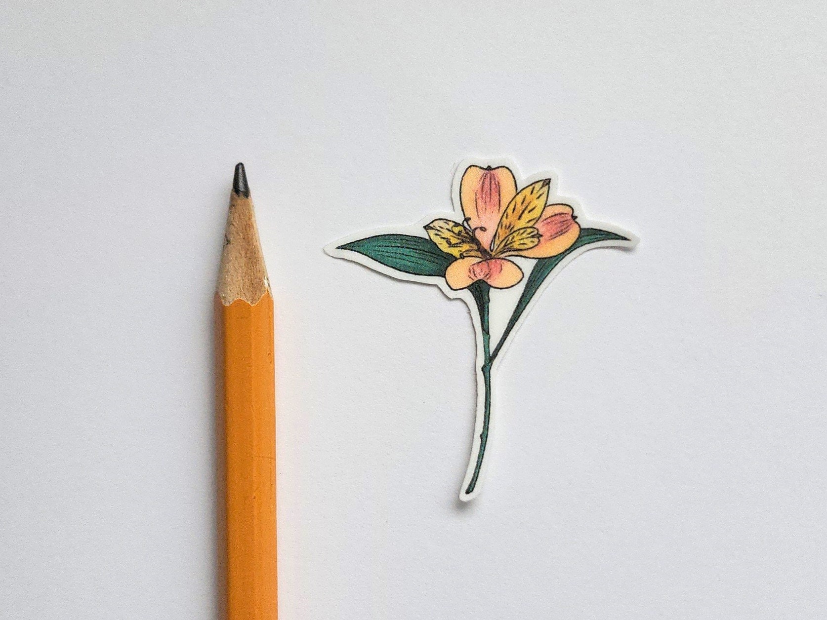 Tropical Flower Stickers (set of 6) - Etsy