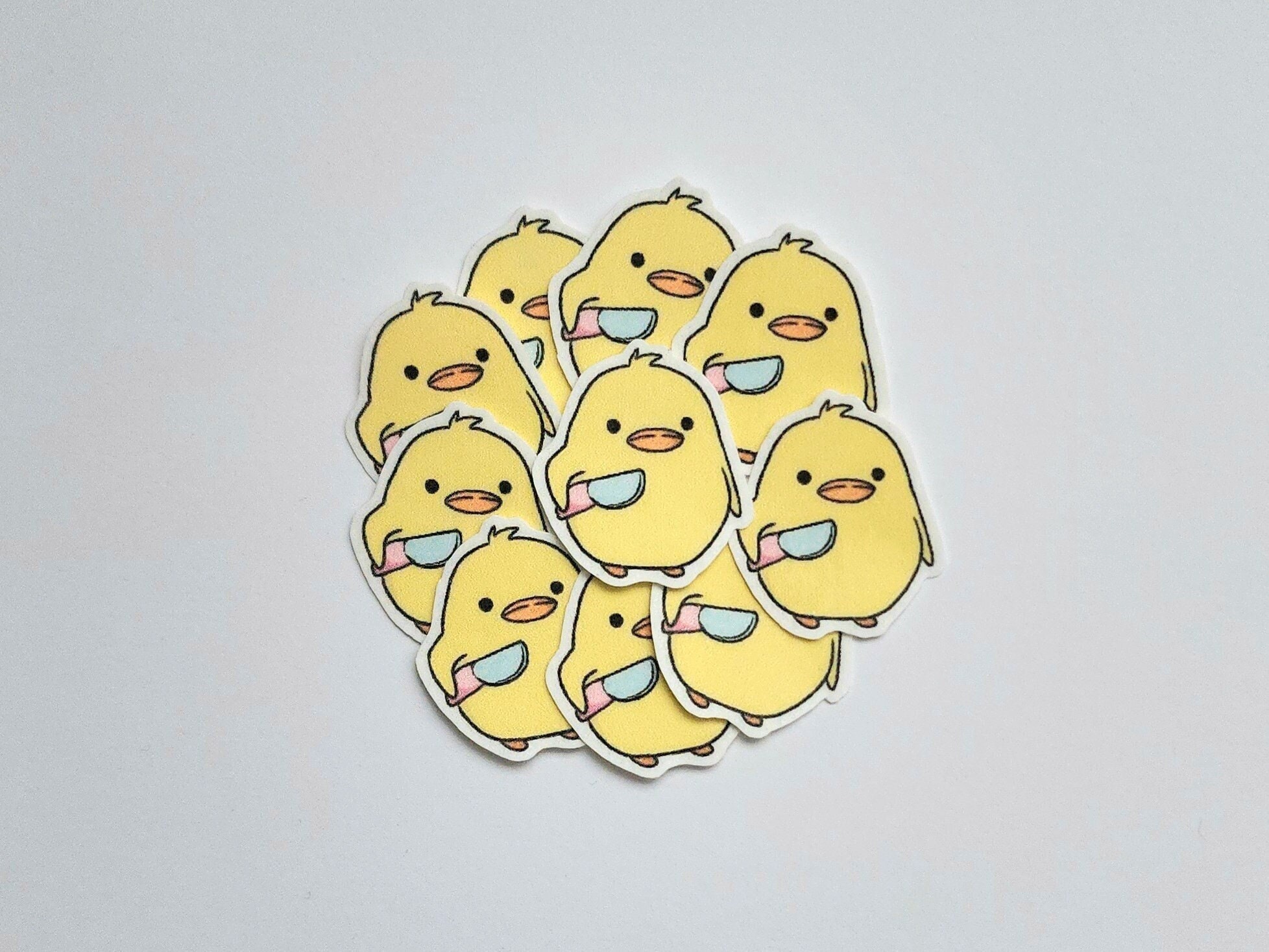 Duck With Knife Sticker (set of 10) - Etsy