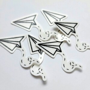 Paper Airplane Sticker set of 5 - Etsy