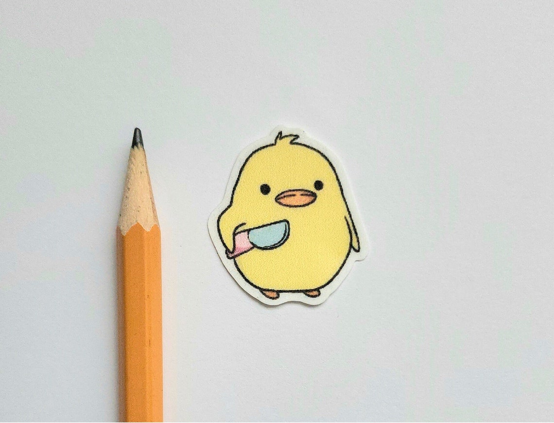 Duck With Knife Sticker (set of 10) - Etsy