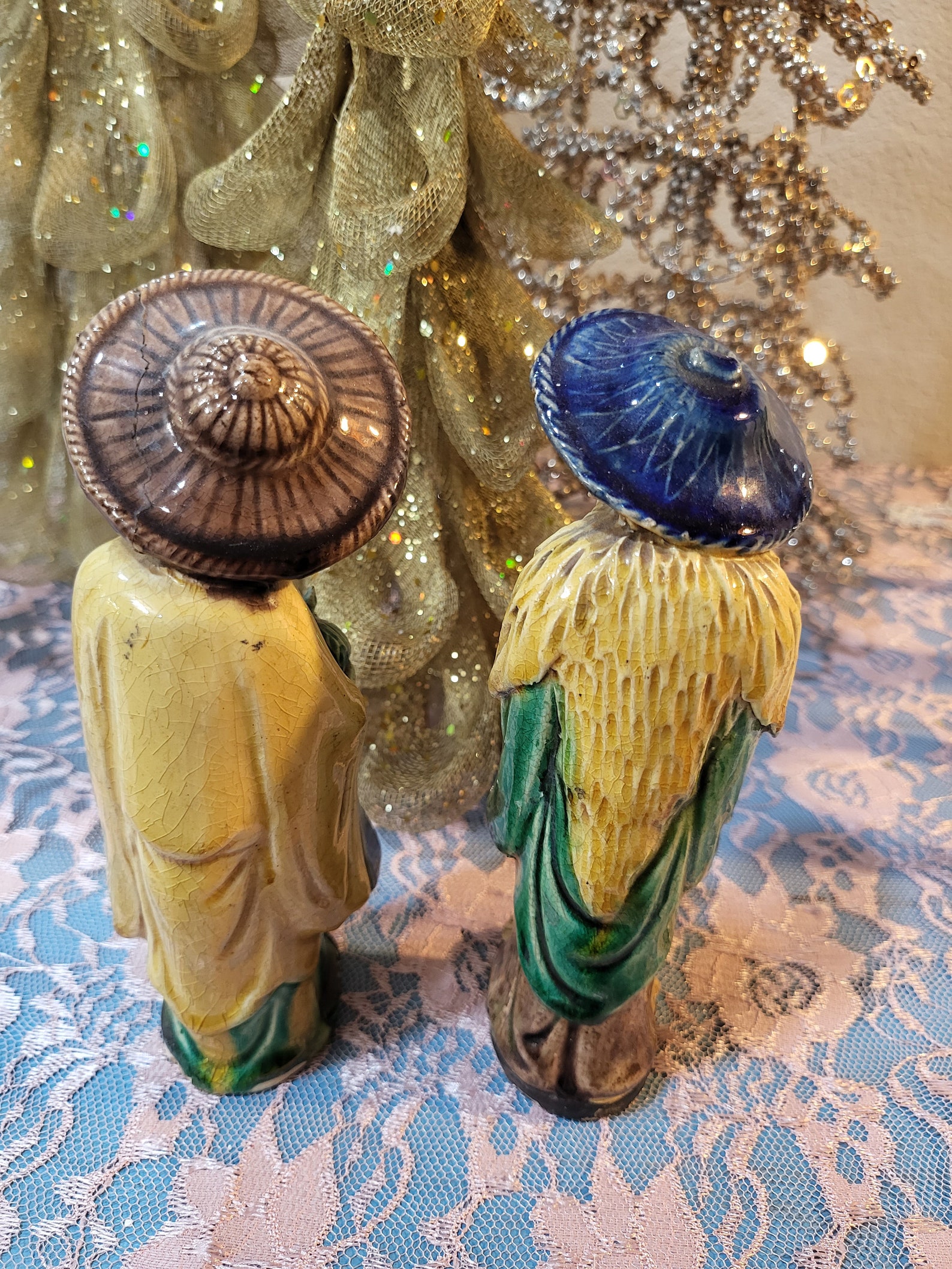 Antique Chinese Mud Men Figurines - Etsy