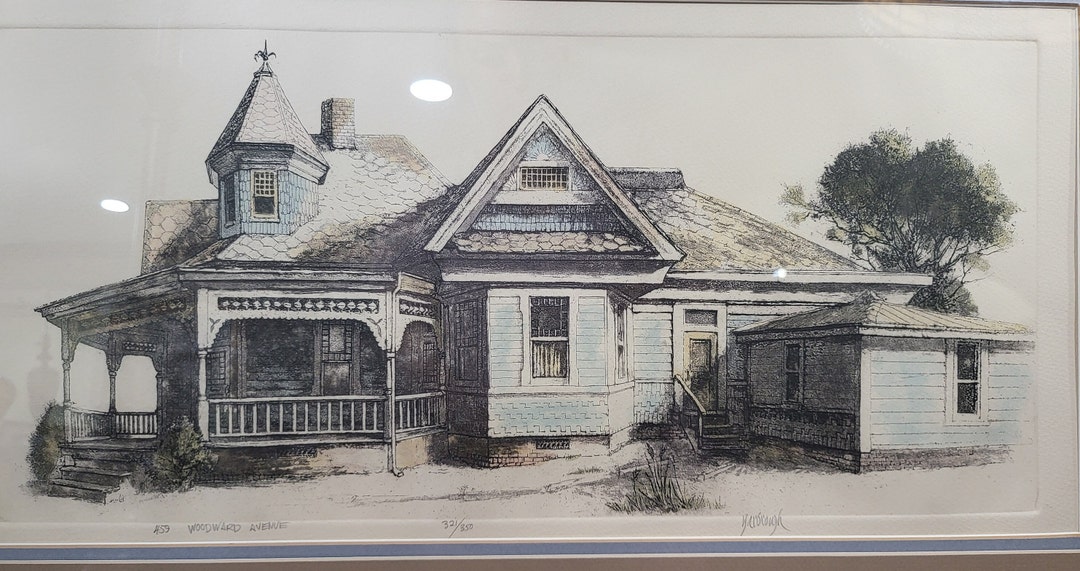 Jim Yarbrough Colored Etching "459 Woodward Avenue" - Etsy