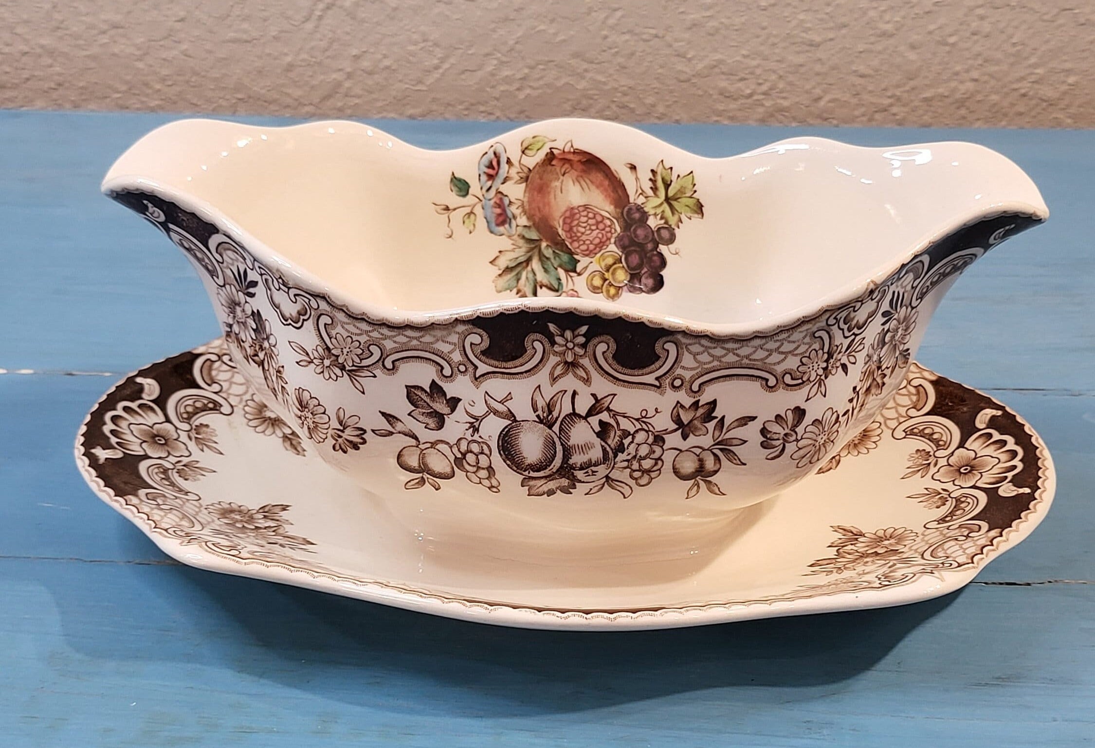 Johnson Brothers Windsor Ware Gravy Boat With Attached - Etsy