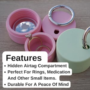 AirTag Travel Ring Box | Keychain Ring Box | Travel Jewelry Holder ...