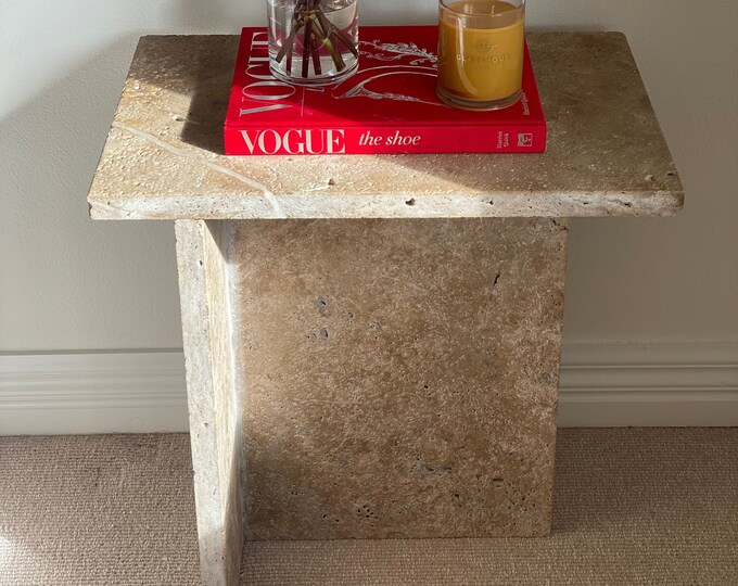 Travertine Coffee Table/bedside Table - Etsy