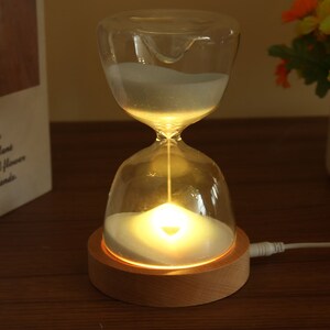 Custom 15 Min Hourglass/hourglass Night Light /12 Color Sand Hourglass ...