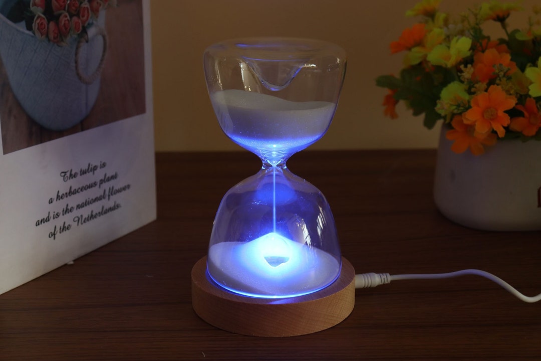 Custom 15 Min Hourglass/hourglass Night Light /12 Color Sand Hourglass ...