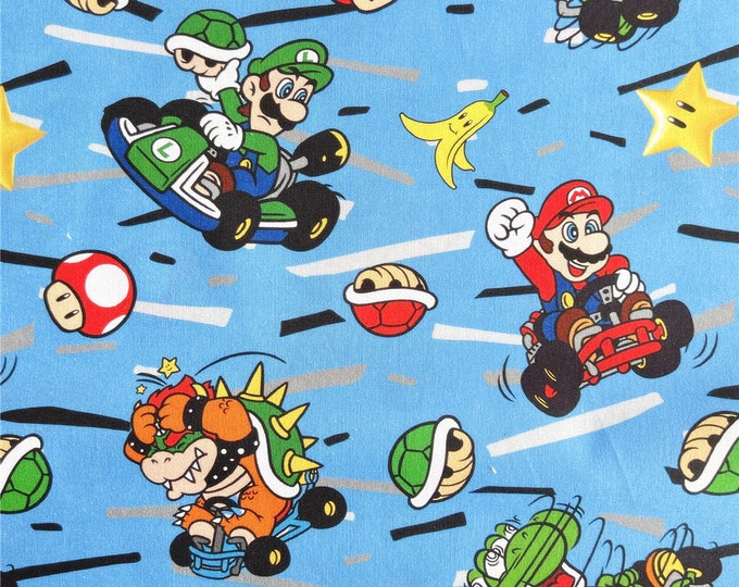 Super Mario Fabric Mario and Friends Fabric Luigi Bowser Princess Peach ...