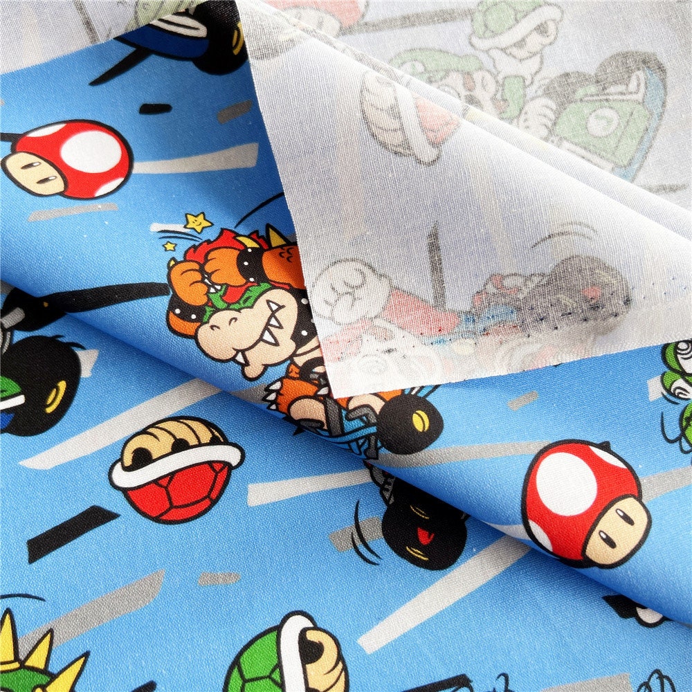 Super Mario Fabric Mario and Friends Fabric Luigi Bowser Princess Peach ...