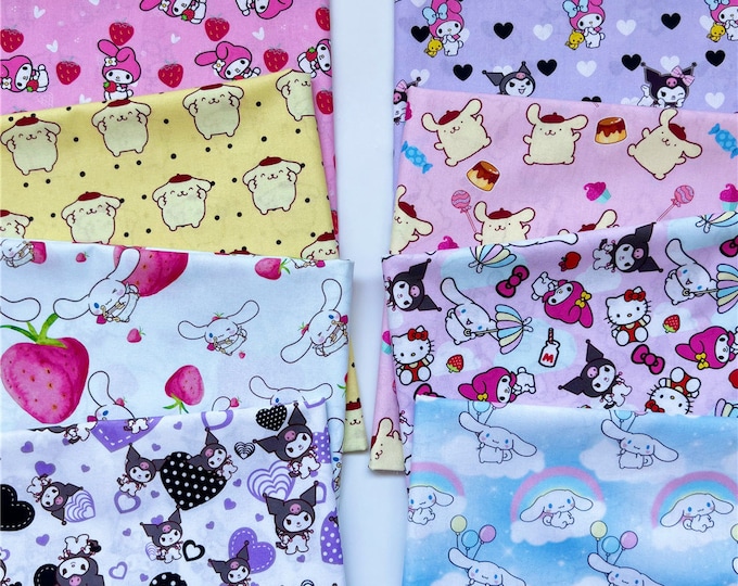 Cartoon Fabric Cute Fabric Pompom Purin Fabric 100% Cotton Quilting ...