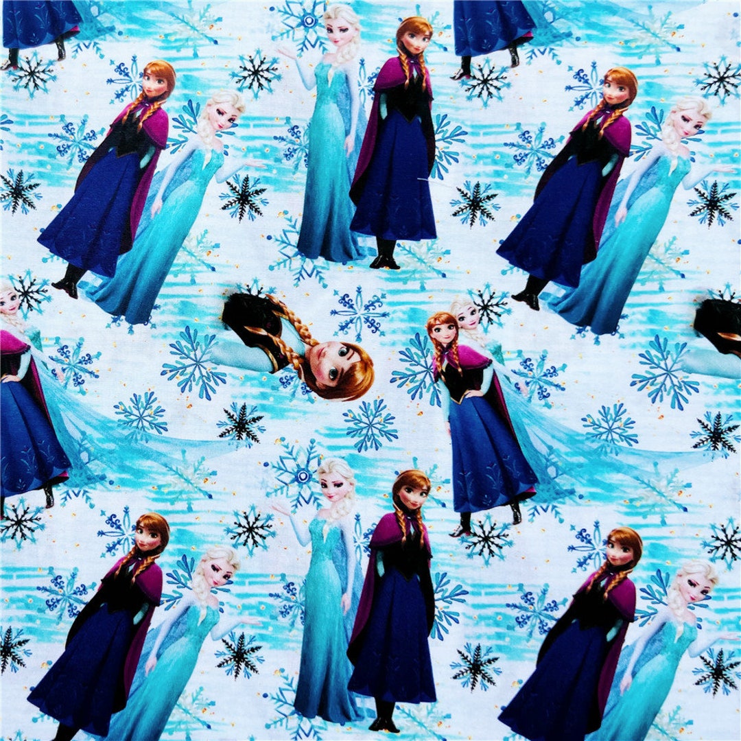 Disney Fabric Frozen Fabric Cotton Anna Fabric Cartoon Elsa Fabric ...