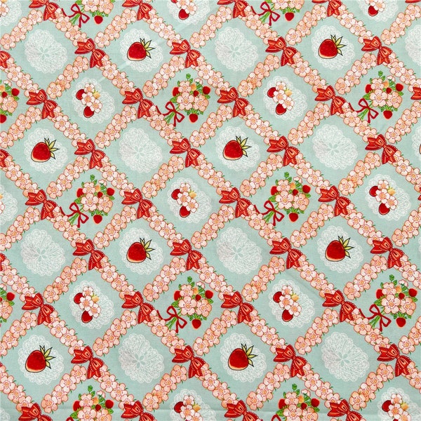Strawberry Fabric - Etsy