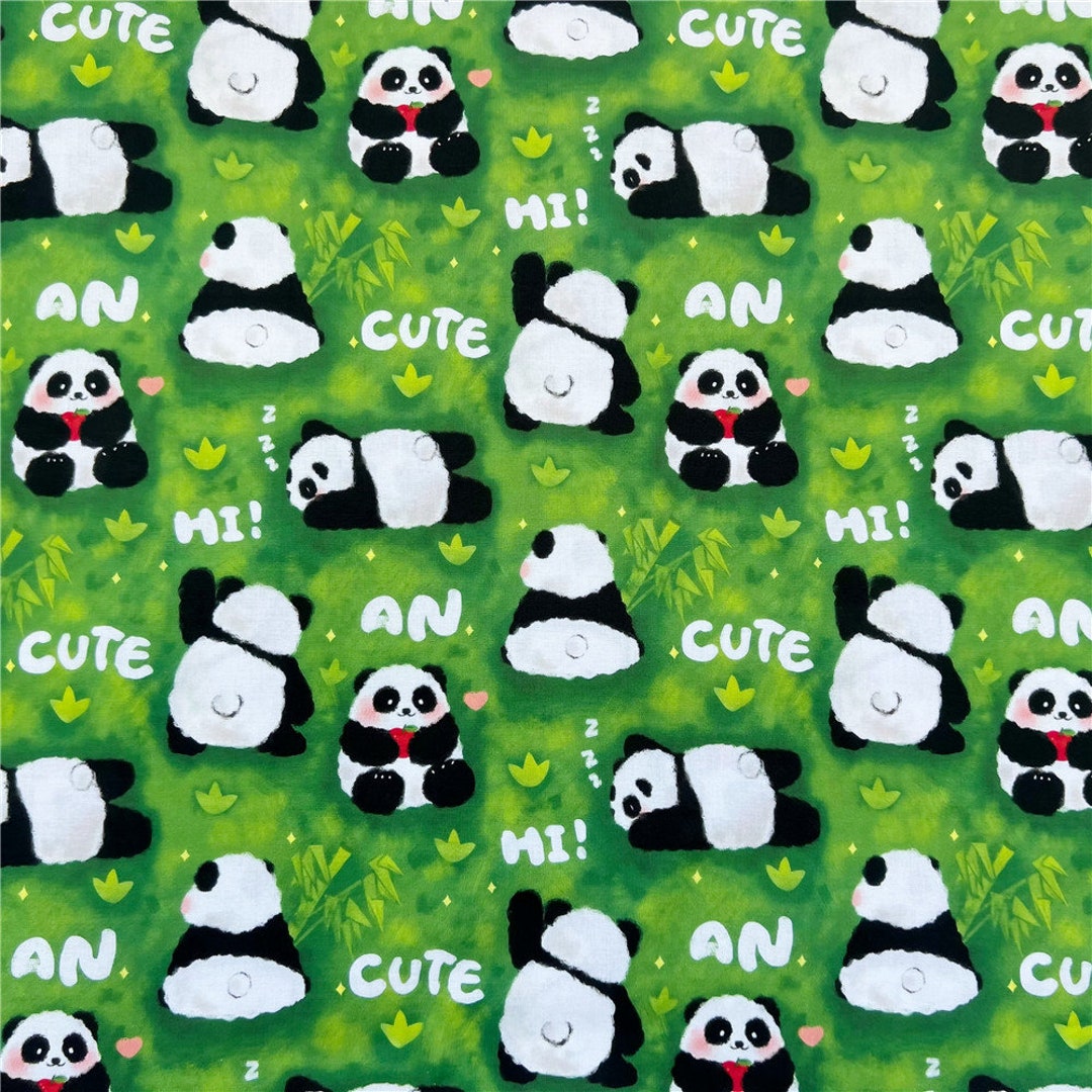 Animal Fabric Panda Fabric 100% Cotton Fabric, 43inch X 1/2 Yard - Etsy