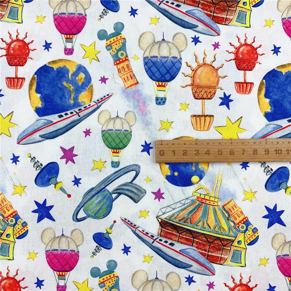 Mickey Ears Fabric Mickey Mouse Fabric Cartoon Anime Fabric 100% Cotton ...