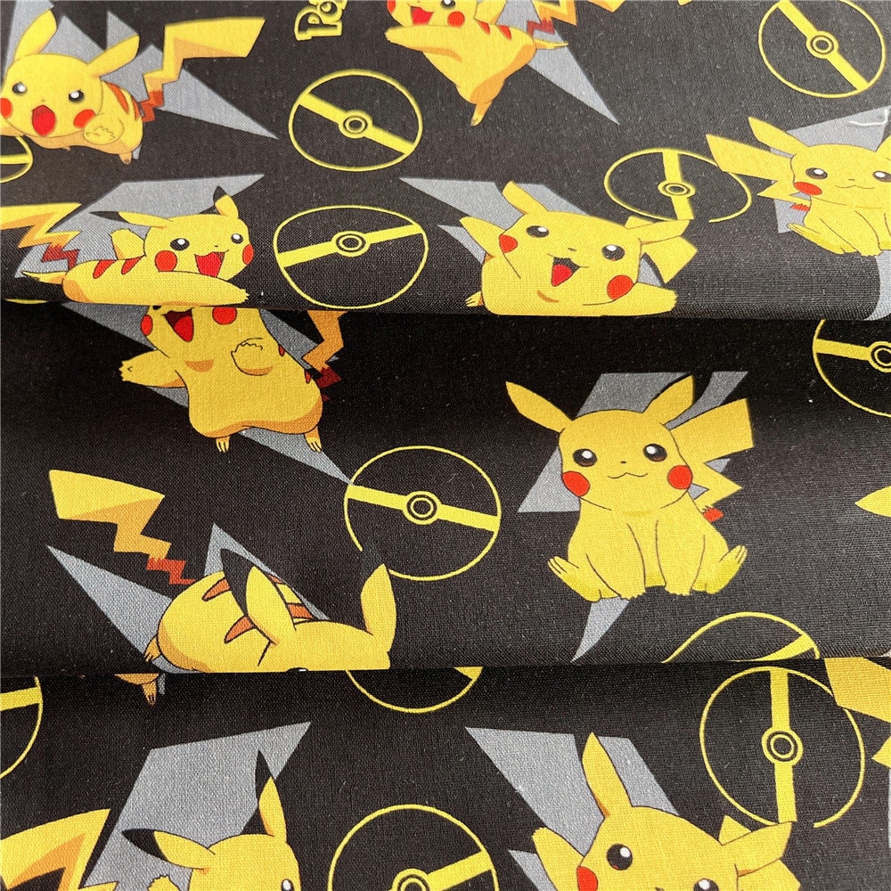 Pokemon Fabric Pocket Monster Fabrics Cotton Cartoon Fabric Sewing ...