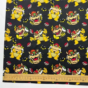 Super Mario Fabric Mario and Friends Fabric Luigi Bowser Princess Peach ...