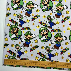 Super Mario Fabric Mario and Friends Fabric Luigi Bowser Princess Peach ...