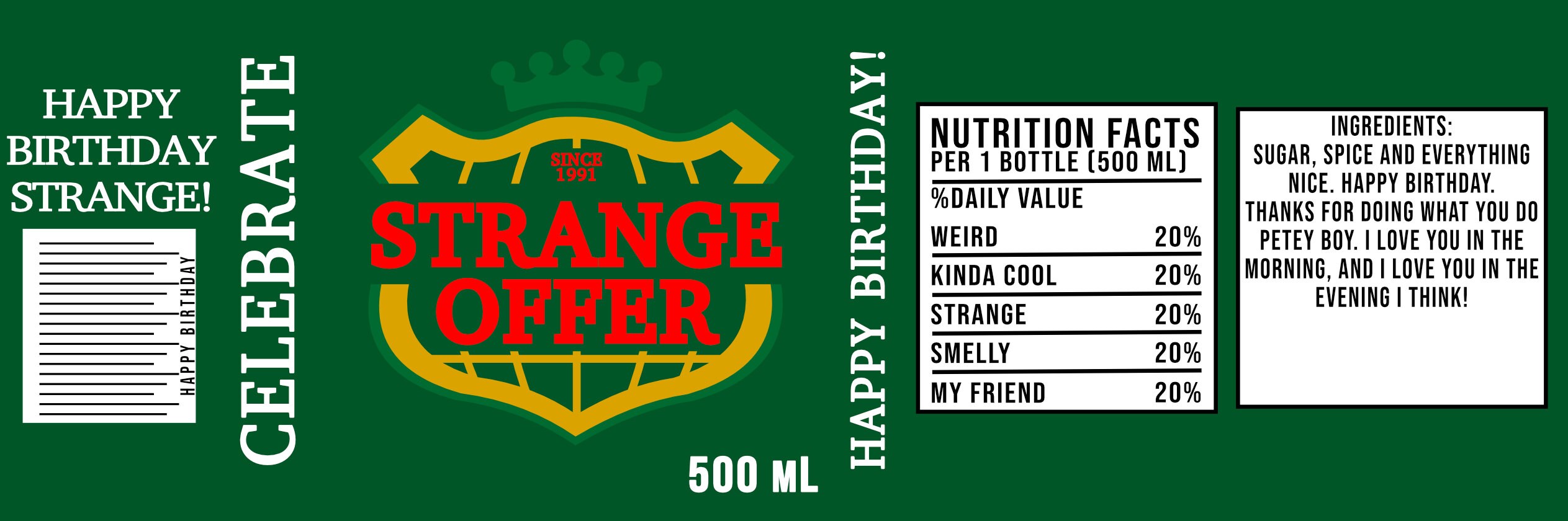 Digital Download - Ginger Ale Label for Any Occasion! - Etsy