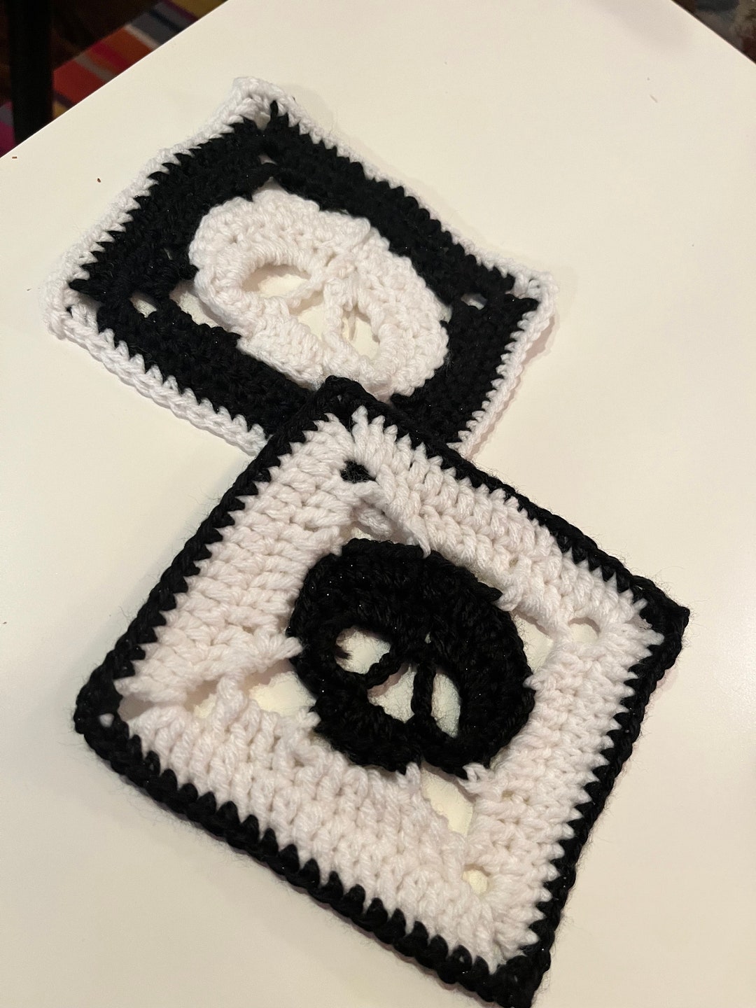 Skeleton Coaster, Skeleton Crochet Coaster, Crochet Coaster, Skeleton ...