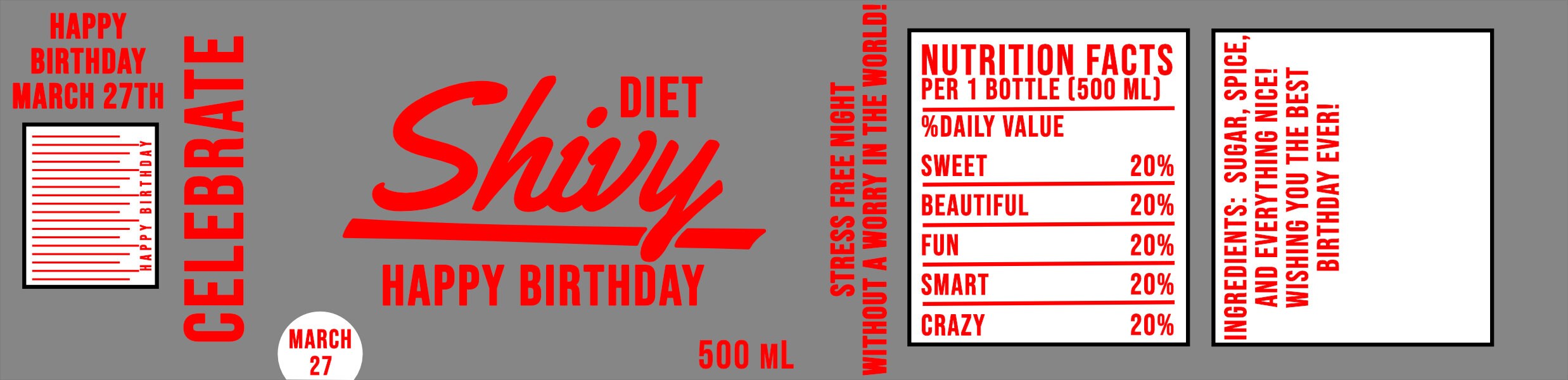 Sticker Label Personalized Diet Coke Label Diet Coke Bottle Diet Coke Label Custom Pop Label