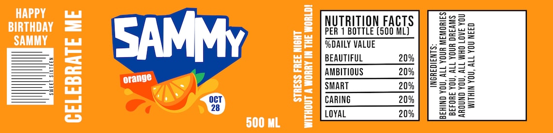 Digital Download Fanta Label for Any Occasion - Etsy