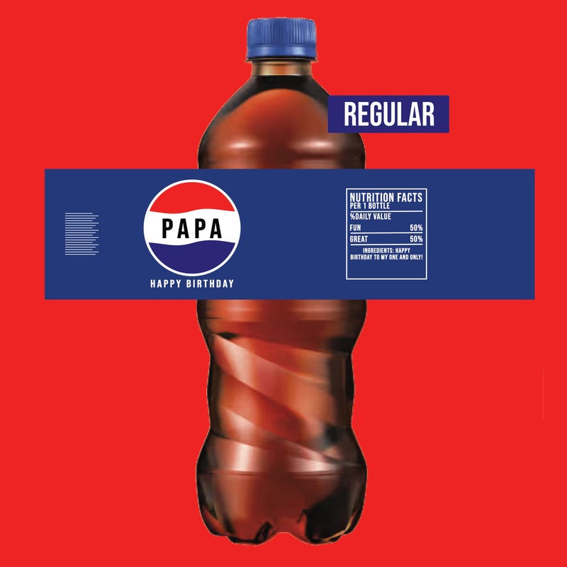 Pepsi Personalised Label - Etsy