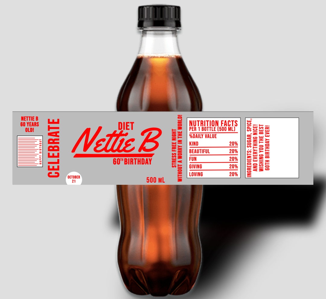 Digital Download Personalized Diet Coke Label Diet Coke Bottle Diet